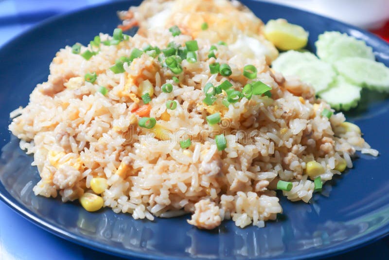 Stir Fried Rice or Fried Rice with Sunny Side Up Egg Stock Image ...