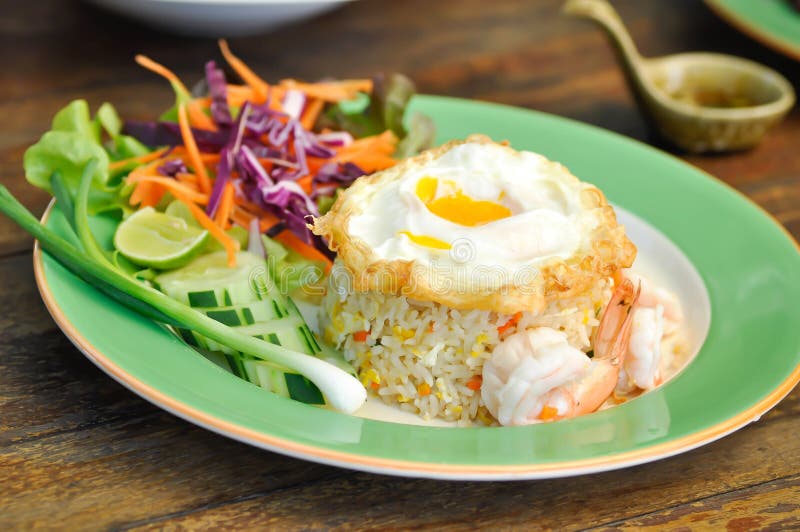 Stir Fried Rice with Shrimp and Sunny Side Up Egg ,stir Fried Rice ...
