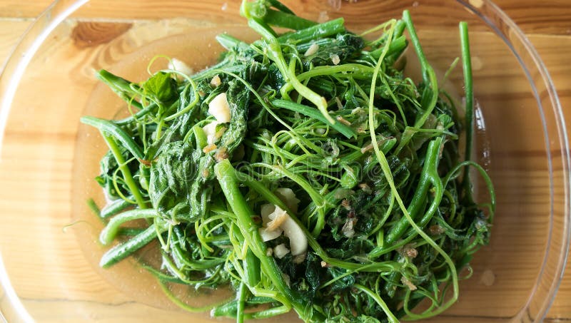 Stir-Fried Sayate with Salted Soya Bean Stock Photo - Image of healthy ...