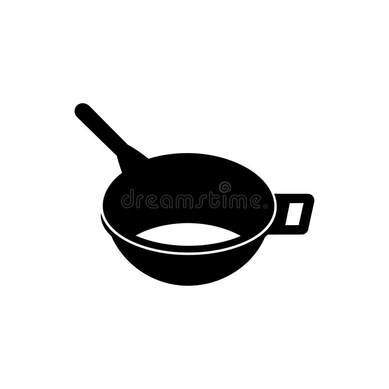 Stir fry pan icon stock vector. Illustration of stirfrying - 306213453