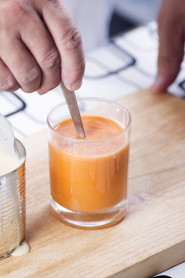 Stir hot Tea stock image. Image of wood, meal, beans - 56541845