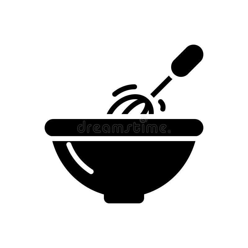 Black Solid Icon for Stir, Homemade and Blend Stock Vector ...
