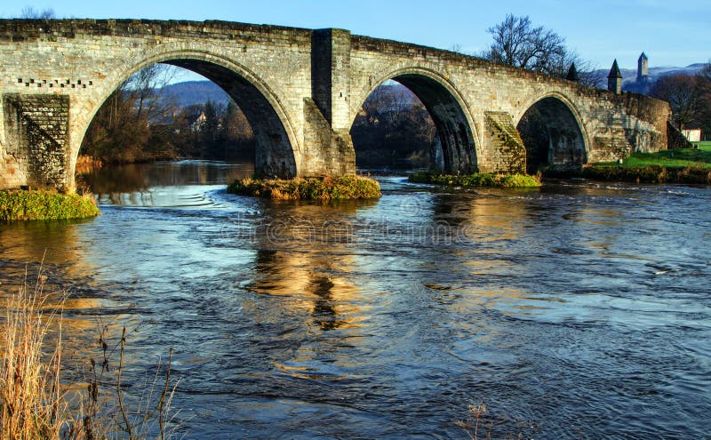 Stirling Bridge stock image. Image of stone, bridge, monument - 30651539