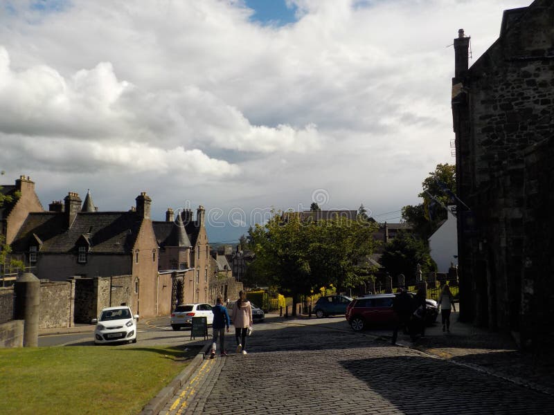 Stirling streets, Scotland editorial photography. Image of followers ...