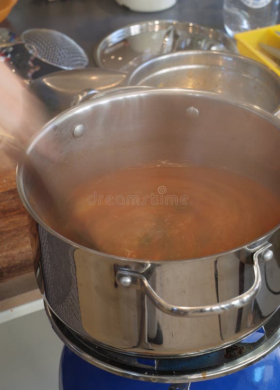 Stirring boiling soup stock photo. Image of starter, restaurant - 2594956