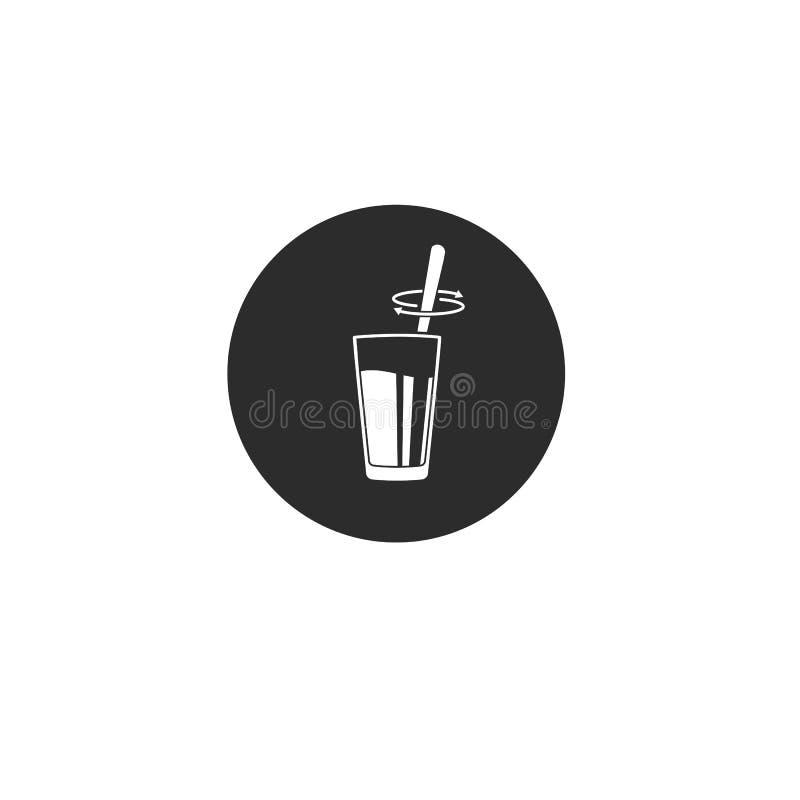 Stirring Drink with Spoon Icon Vector Sign Concept Design Stock Vector ...