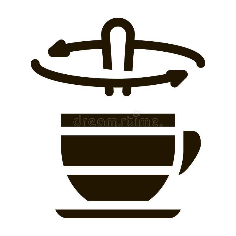 Stirring with Spoon Vector Icon Stock Vector - Illustration of ...