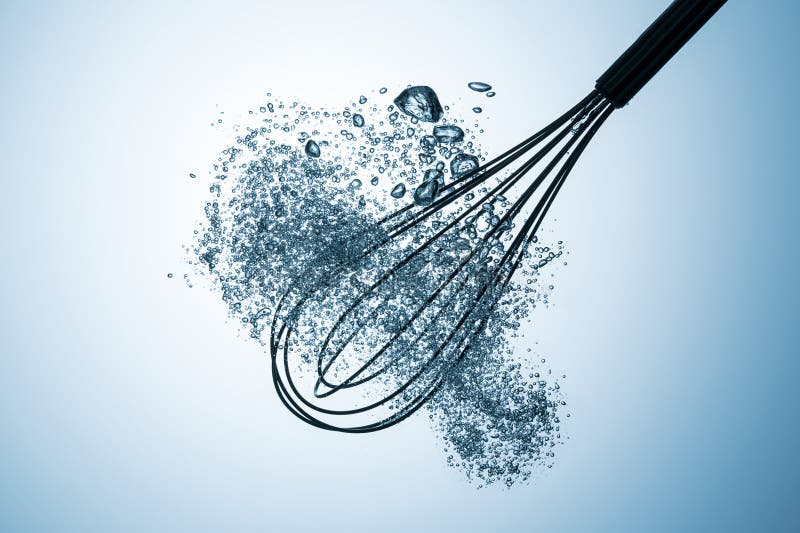 Stirring Wire Whisk in Water Stock Image - Image of cook, gastronomy ...