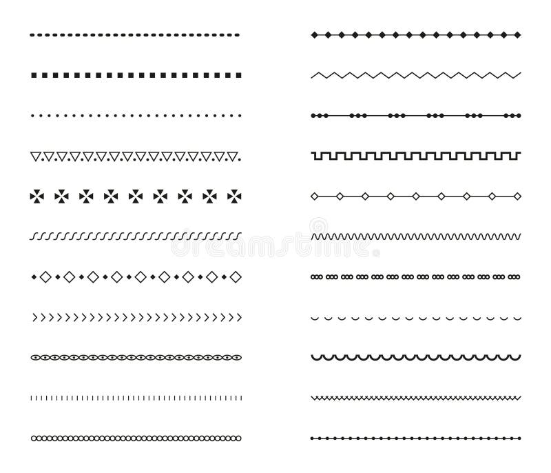 Stitch Stitches Vector Set. Stitched Repeated Seams Big Collection ...