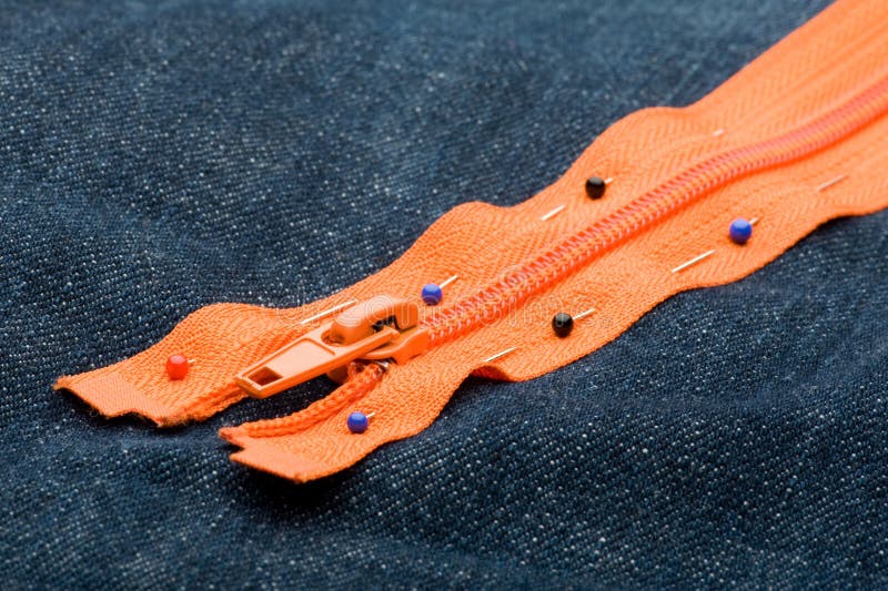 Stitch Zipper on Jeans Macro Stock Photo - Image of stitch, closeup ...