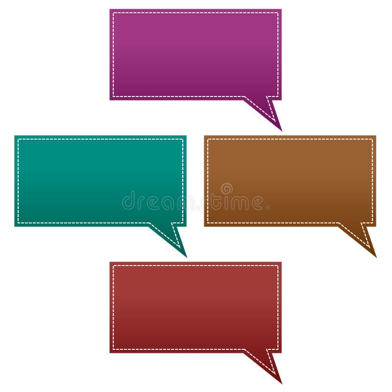 Stitched rectangle set stock vector. Illustration of bubble - 28422126