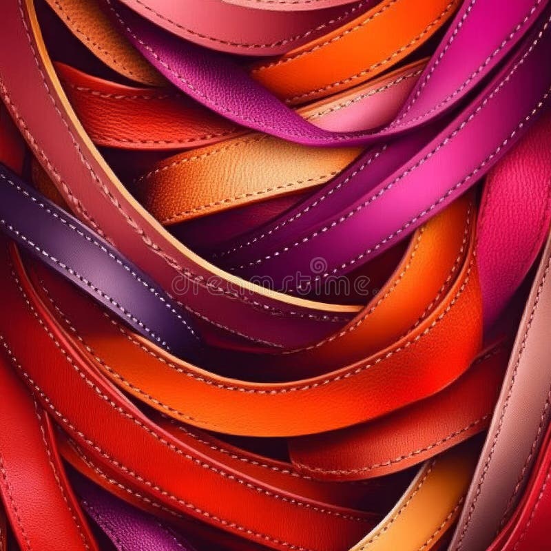 Stitched Together in a Brick Pattern are Swatches of Leather in a ...