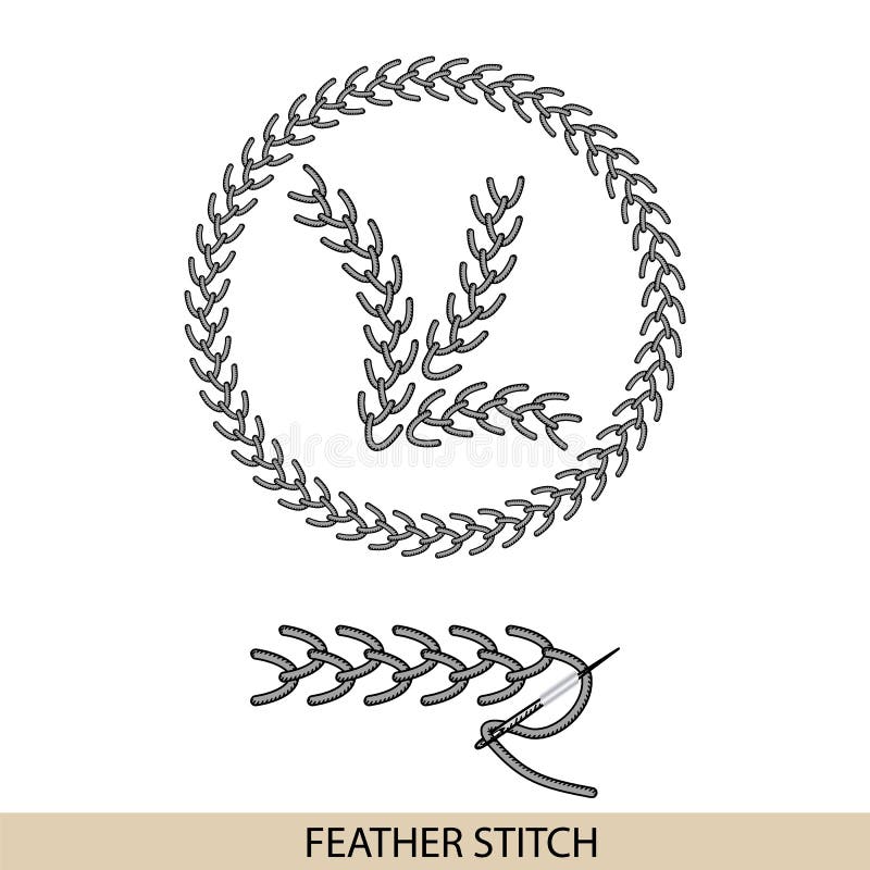 Double Feather Stitch Embroidery Designs