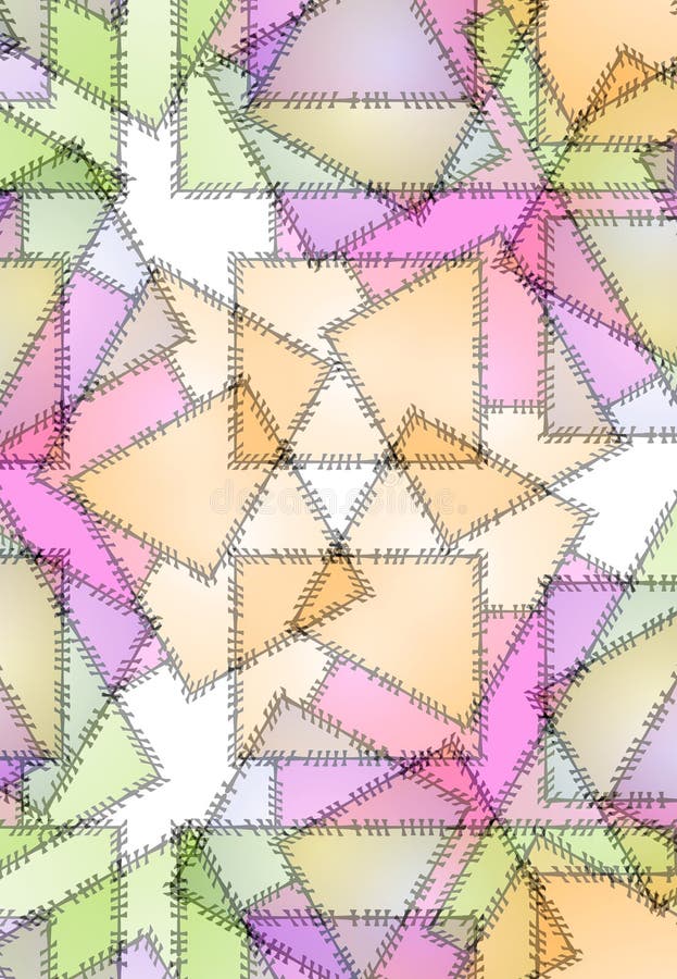 Stitches Threads Quilt Pattern Stock Illustration - Illustration of ...