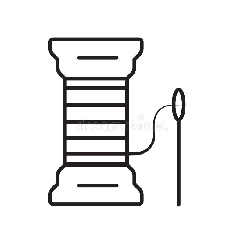 Stitching Icon Vector Isolated on White Background, Stitching Sign ...