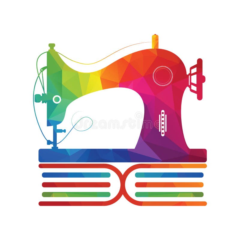 Sewing Machine and Scissors Silhouette for Sewing. Stock Vector - Illustration of isolated ...