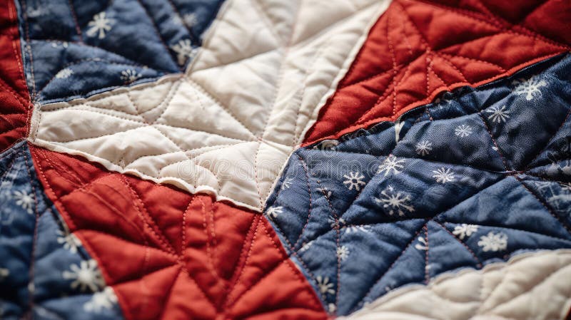 Stitching Red White and Blue Texture Stock Illustration - Illustration ...