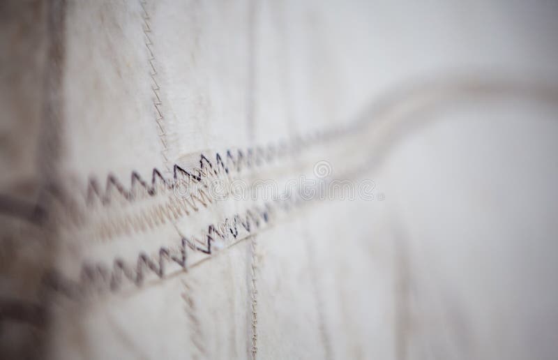 A Stitching Thread Sail Close Up Stock Image - Image of sail, texture ...