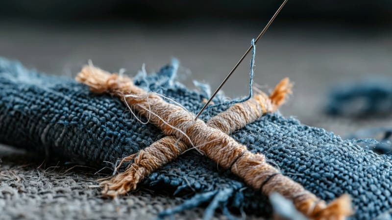 Stitching through Torn Fabric Crafting Techniques Home Workshop Fabric ...