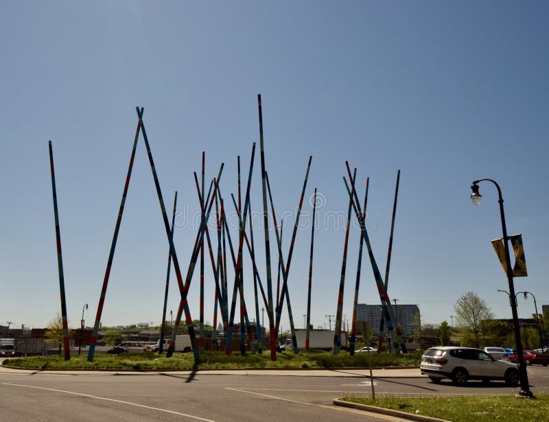 Stix Art Structure in Downtown, Nashville, TN Editorial Stock Photo ...