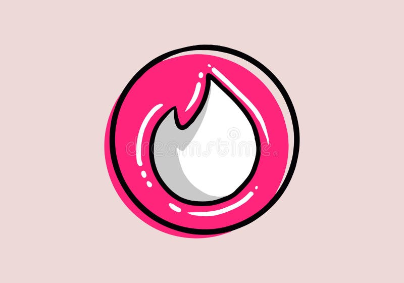 Tinder - Button for Social Media, Phone Icon Symbol Logo of Tinder ...