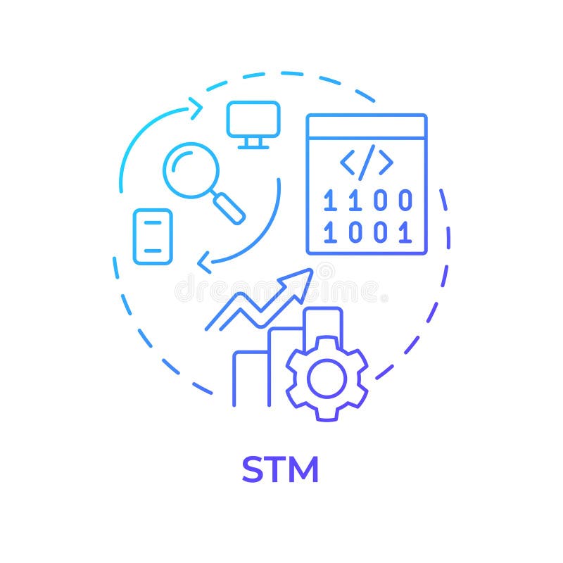 STM Blue Gradient Concept Icon Stock Illustration - Illustration of ...