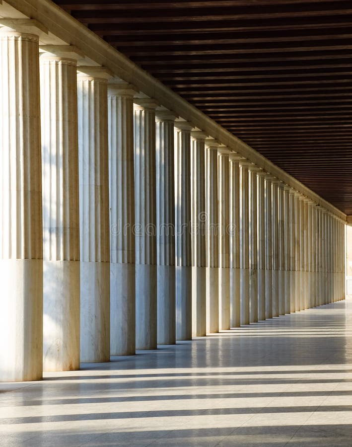 The Stoa, Athens stock photo. Image of doric, stoa, ancient - 7019698