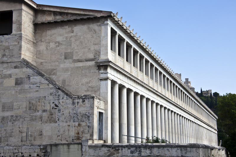 Stoa of Attalos, Athens, Greece Stock Photo - Image of architecture ...