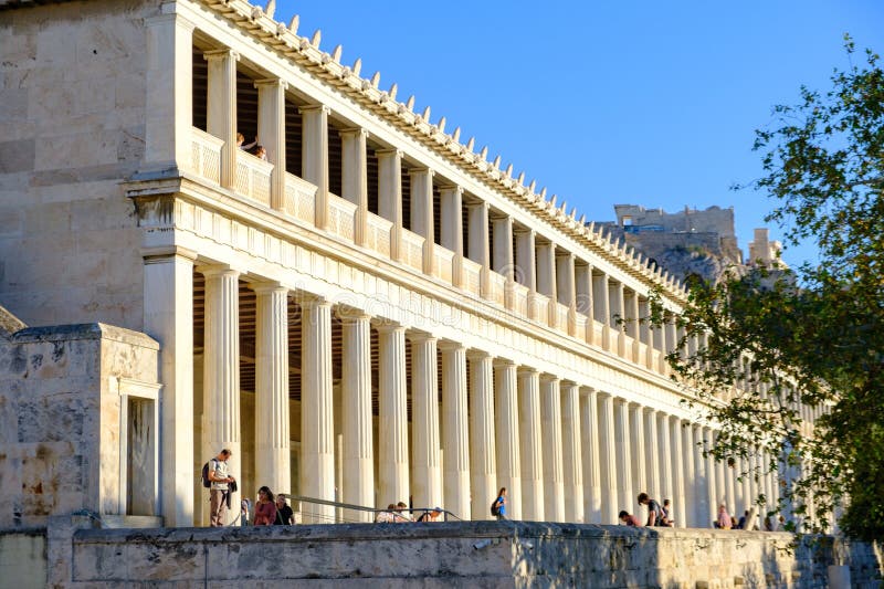 The Stoa of Attalus in the Ancient Agora of Athens Editorial Photo ...