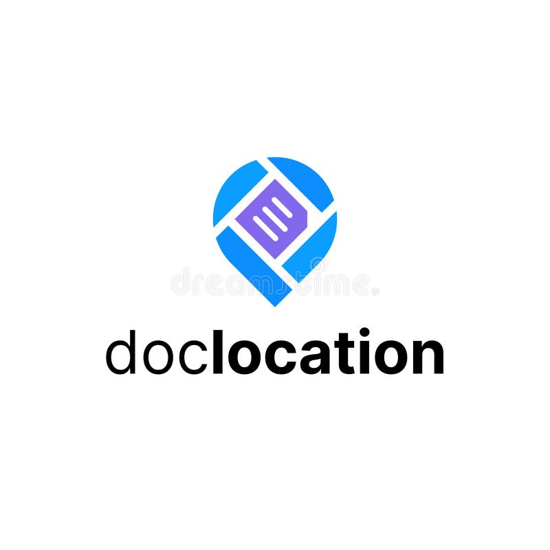 Document Search Location Logo Stock Vector - Illustration of branding ...