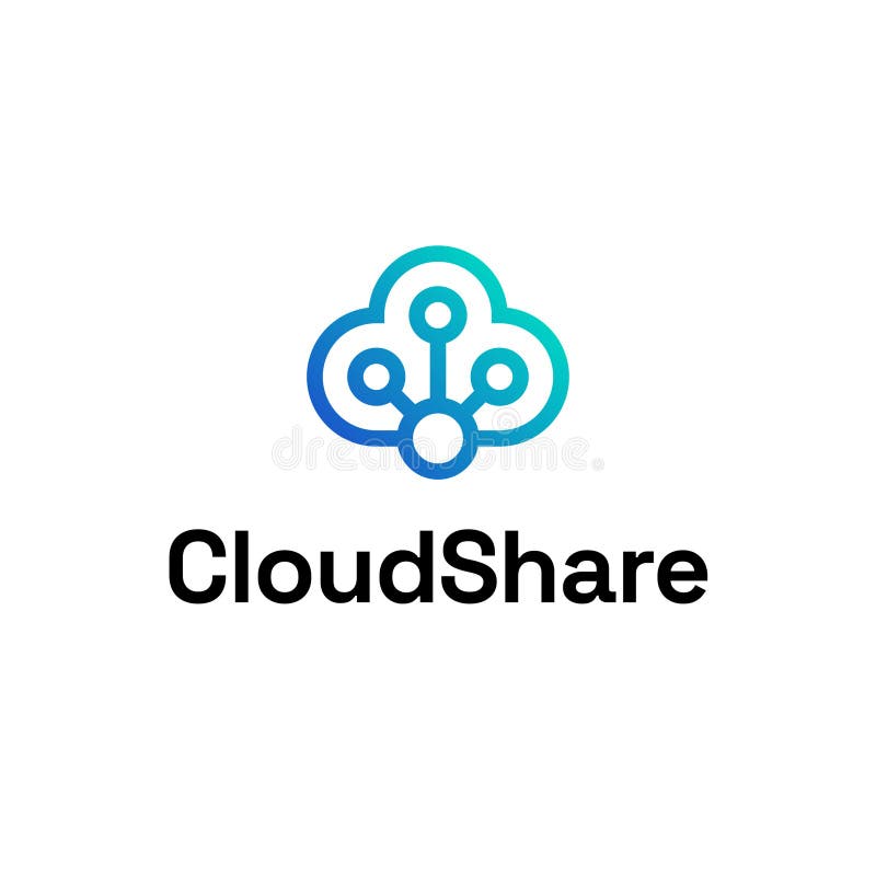 Cloud Share Upload Logo stock vector. Illustration of host - 309691589
