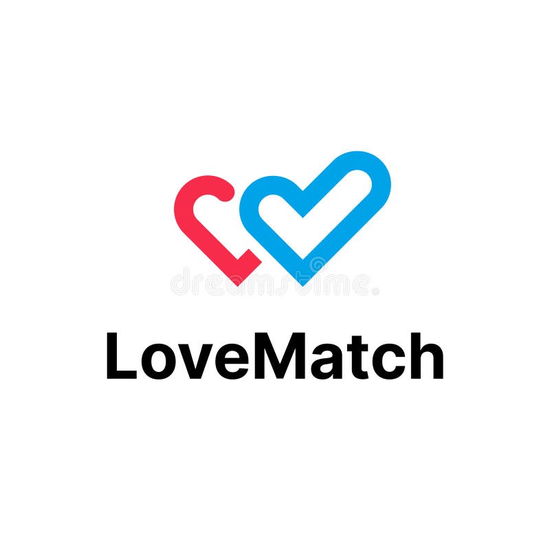 Love Heart Match Check Mark Logo Stock Vector - Illustration of design ...