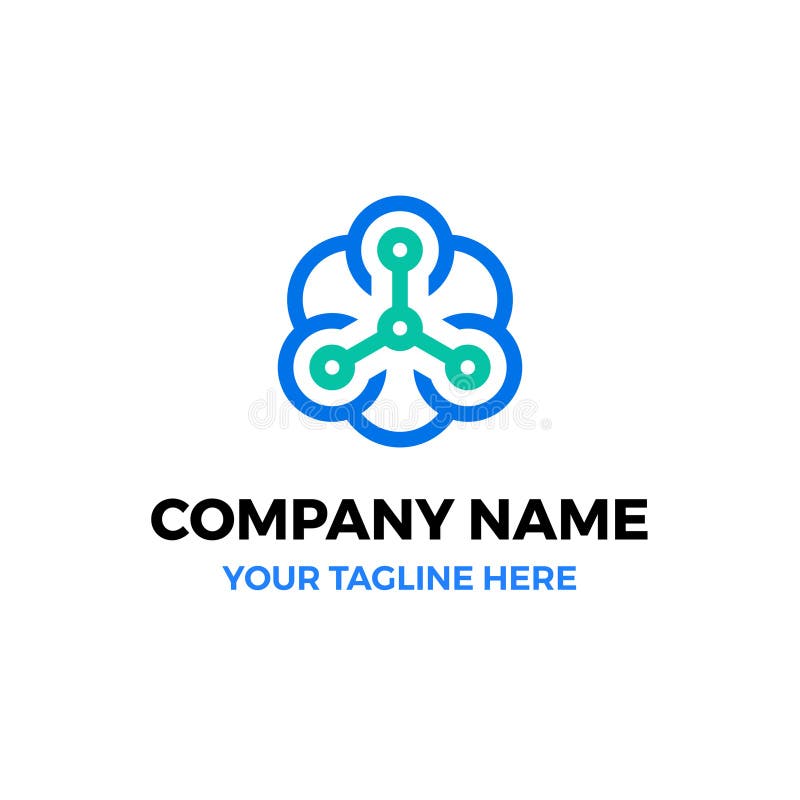 Cloud Host Link Network Logo Stock Vector - Illustration of connect ...