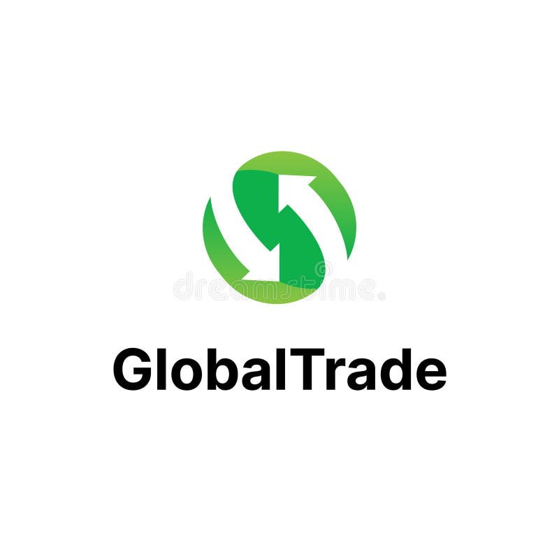 Global Trade Arrow Logo stock vector. Illustration of connection ...