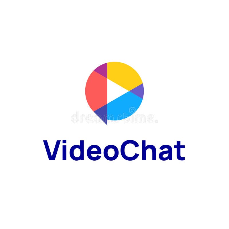 Video Chat Play Button Logo Stock Vector - Illustration of film ...