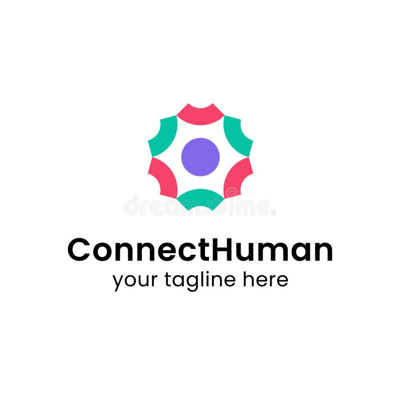 Connect Human Teamwork Logo Stock Vector - Illustration of friendship ...