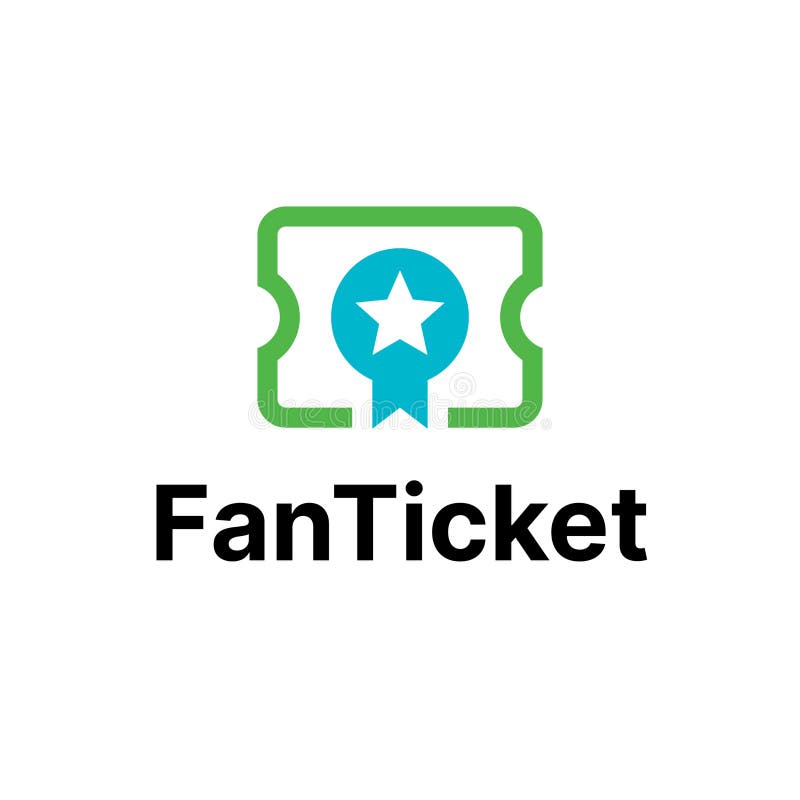 Fan Ticket Star Badge Logo stock vector. Illustration of black - 314924225