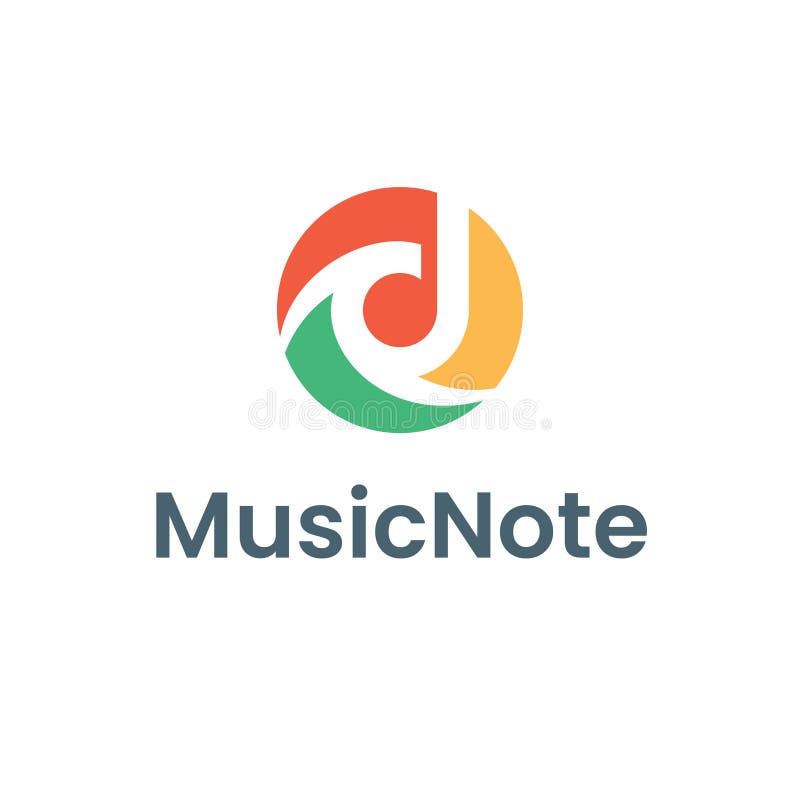 Music Note Audio Record Sound Logo Stock Vector - Illustration of music ...