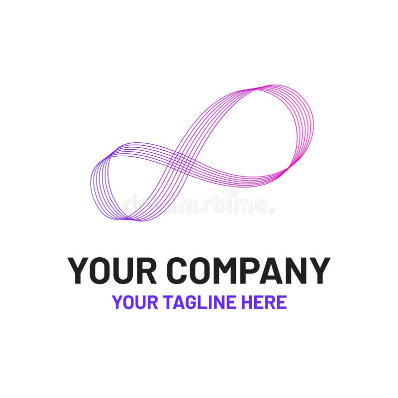 Infinite Limitless Loop Lines Logo Stock Vector - Illustration of ...