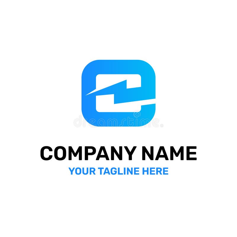 E Letter Initial Electric Power Logo Stock Vector - Illustration of ...