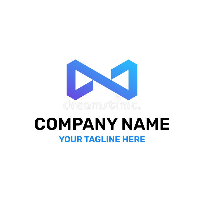 Infinity Loop Connection Data Logo Stock Vector - Illustration of ...