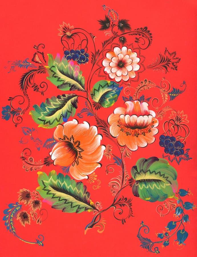 Russian Decor stock vector. Illustration of handicraft - 15130072