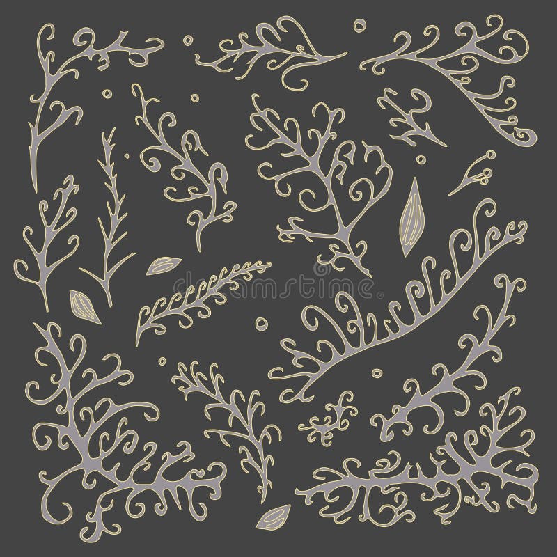 Stock Abstract Leaf Elements Set. Summer Design Elements Stock Vector ...