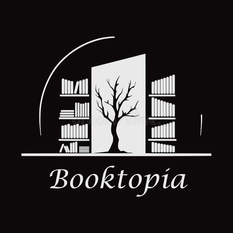 Bookshelf Tree Library Logo: Vector Illustration and Icon Design for an ...