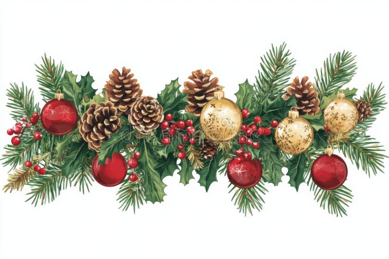Stock Backgrounds Horizontal Christmas Border Tree Plant Stock Photos ...
