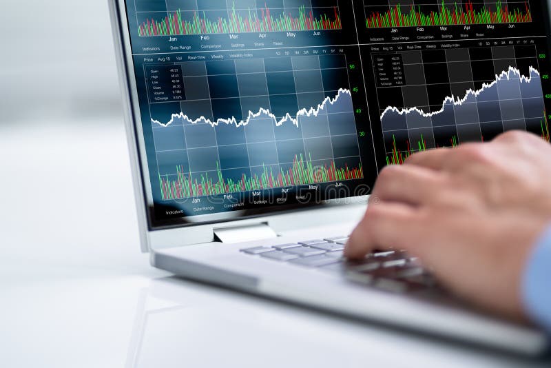 Stock Broker Exchange Trading App Stock Photo - Image of hand, increase: 255073900