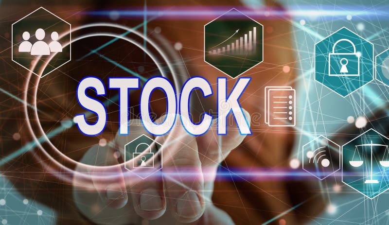 STOCK Button on Virtual Screen Stock Photo - Image of business, diagram ...