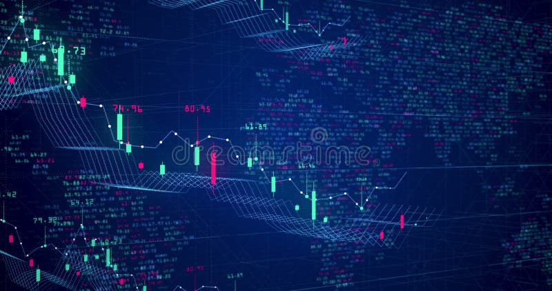 Stock Chart Graph Animation of Falling Value Stock Footage - Video of ...