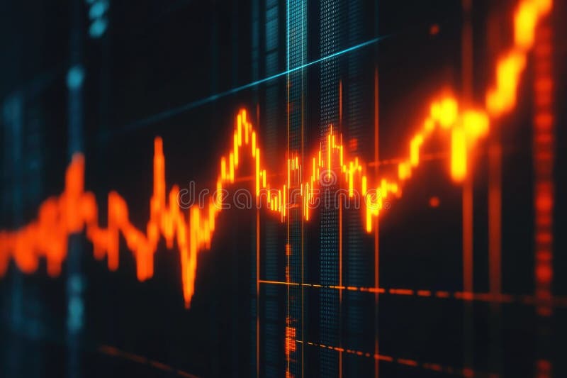 Stock Chart Close Up stock image. Image of economy, generated - 375785193