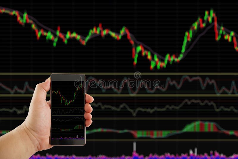 Stock Chart on Computer Monitor Stock Image - Image of financial ...